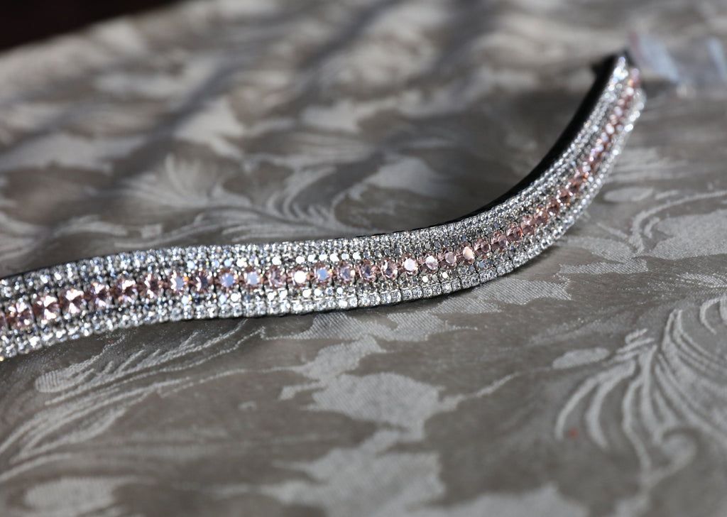 Equiture Vintage rose, black diamond and clear megabling curve browban ...