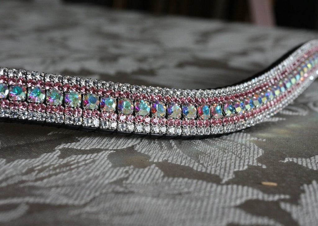 Equiture Iridescent, light rose and clear megabling curve crystal ...