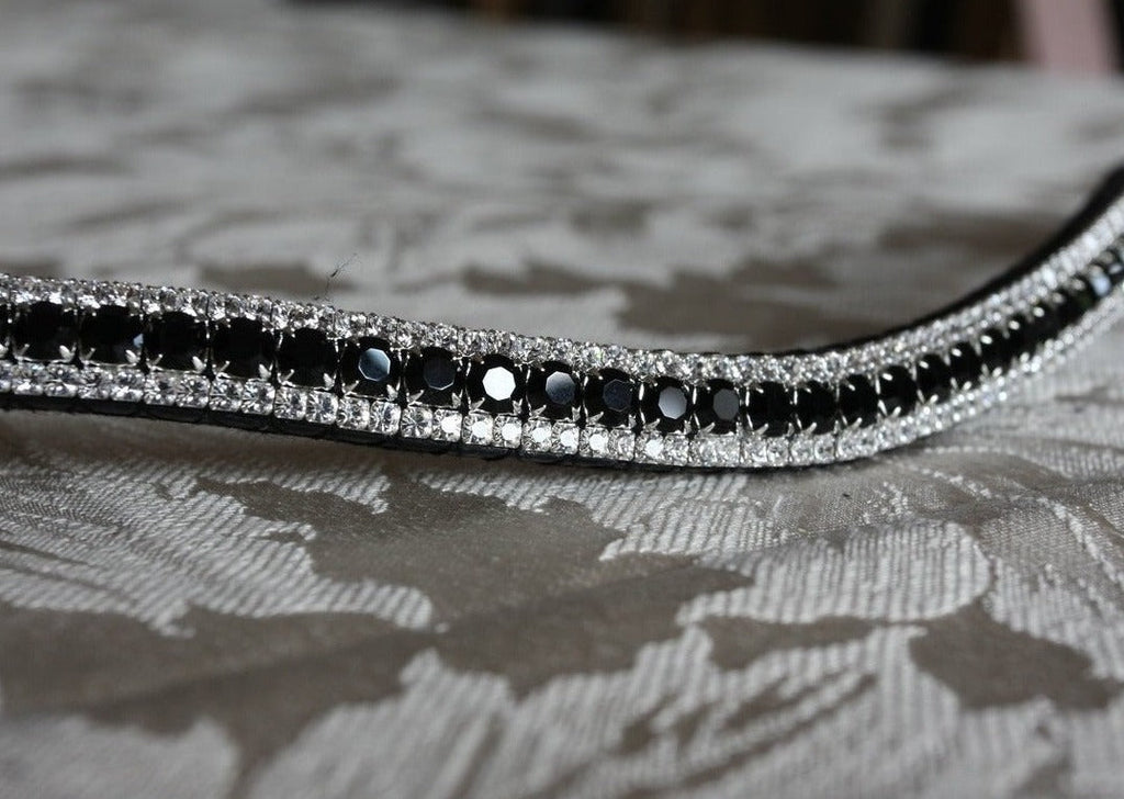 Equiture Jet and clear crystal browband – Matchy Dressage