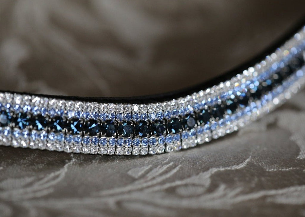 Equiture Montana, light sapphire and clear megabling curve browband ...
